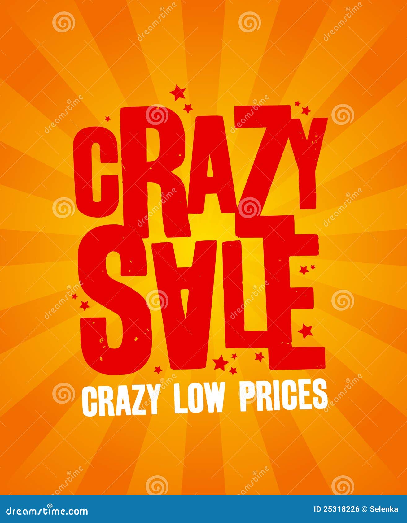 Crazy sale banner. stock vector. Illustration of banner - 25318226
