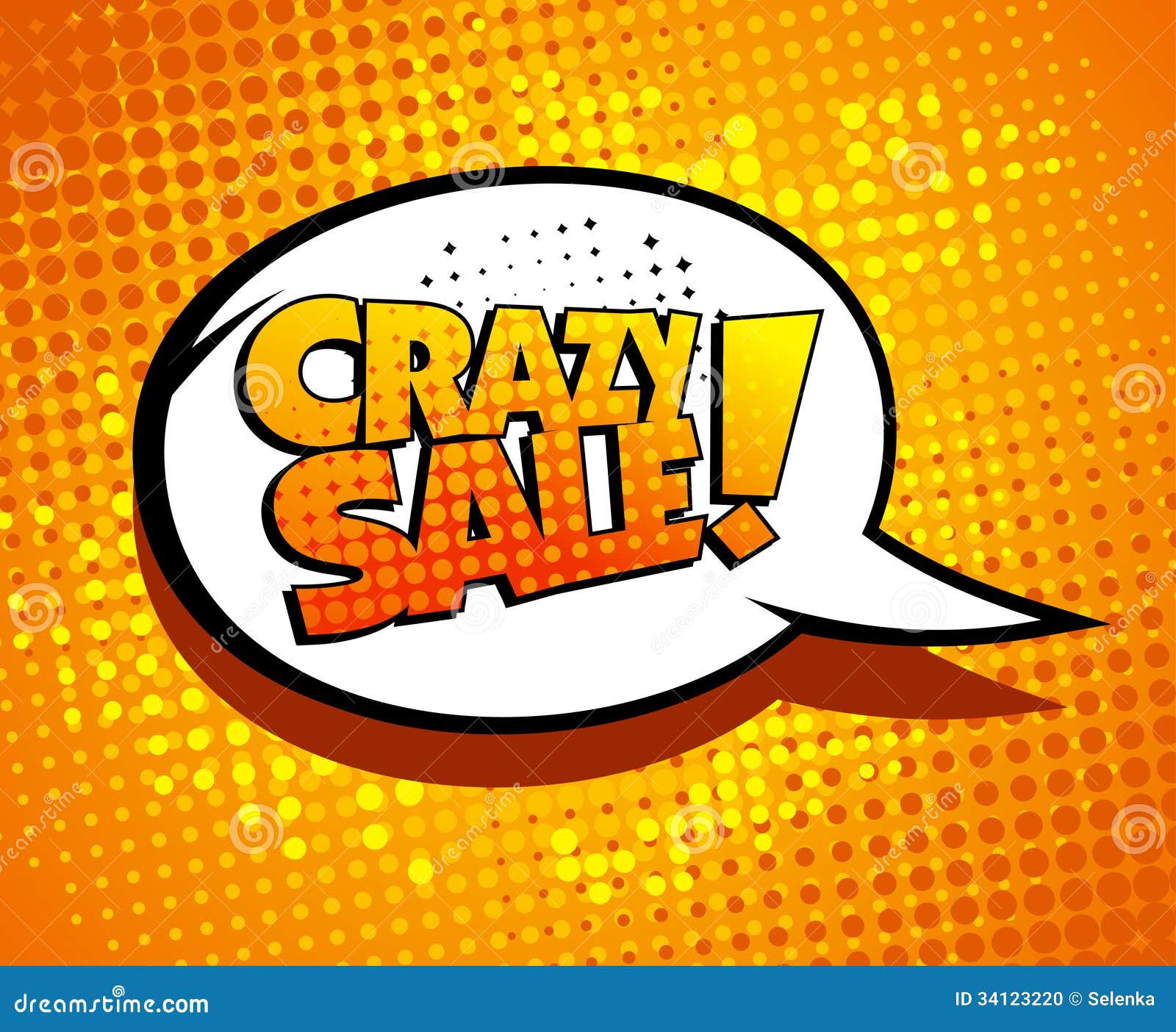 Crazy sale bubble talk. stock vector. Illustration of online - 34123220
