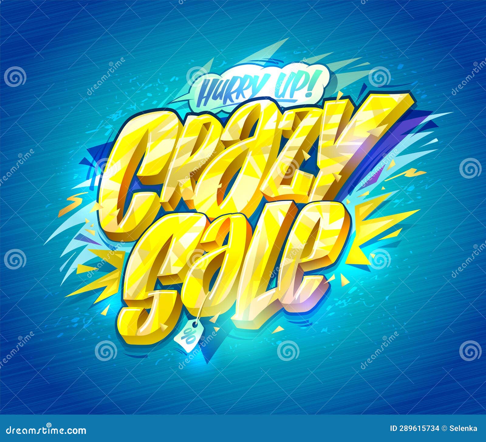 Crazy Sale, Hurry Up, Poster or Web Banner Mockup Stock Vector ...
