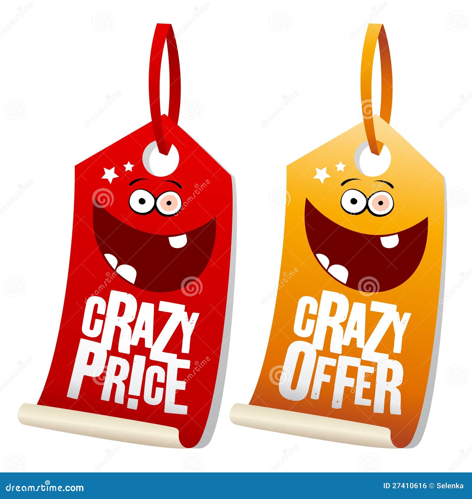 Crazy sale labels. stock vector. Illustration of discount - 27410616
