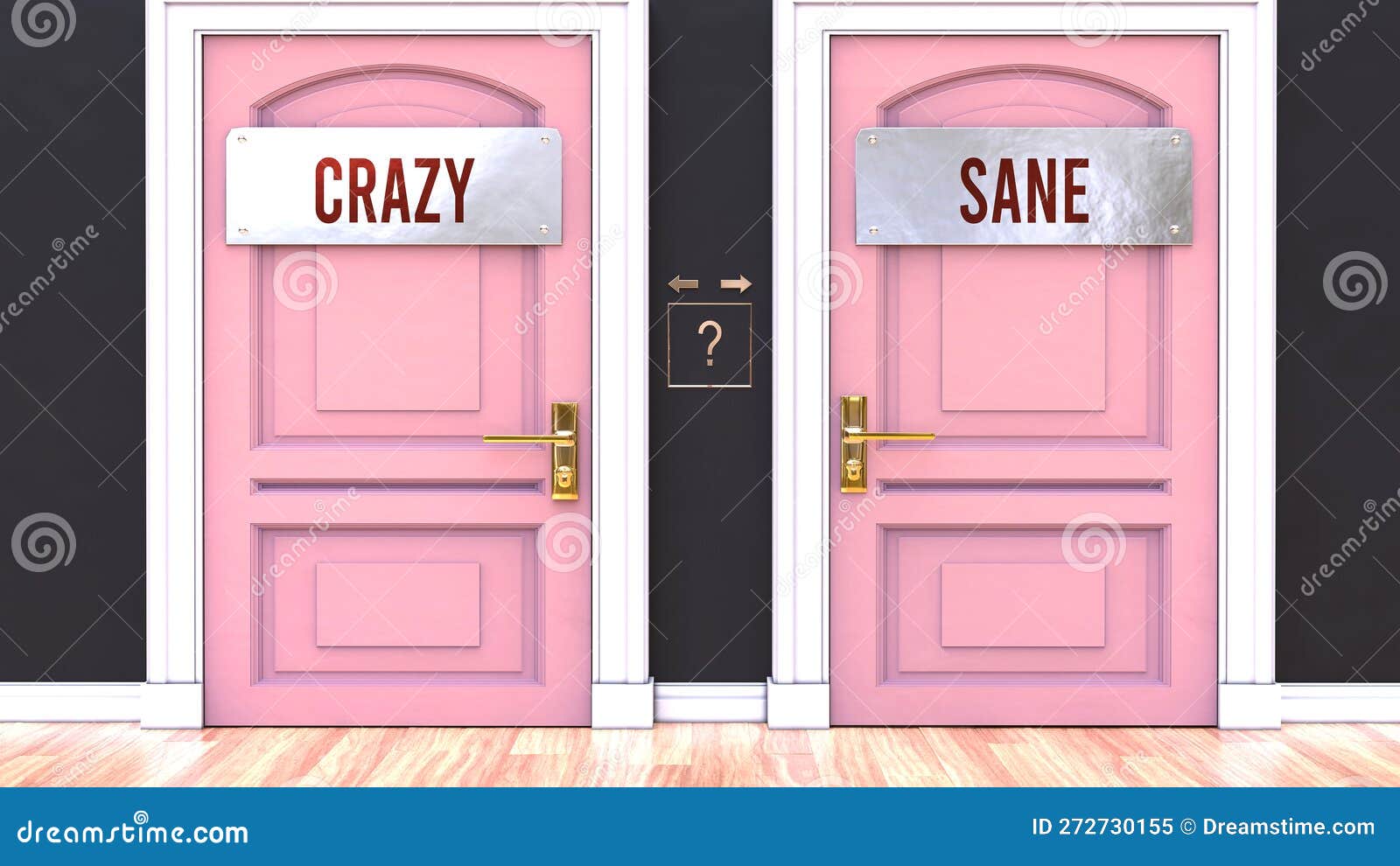 Crazy or Sane - Making a Choice Stock Image - Image of making ...