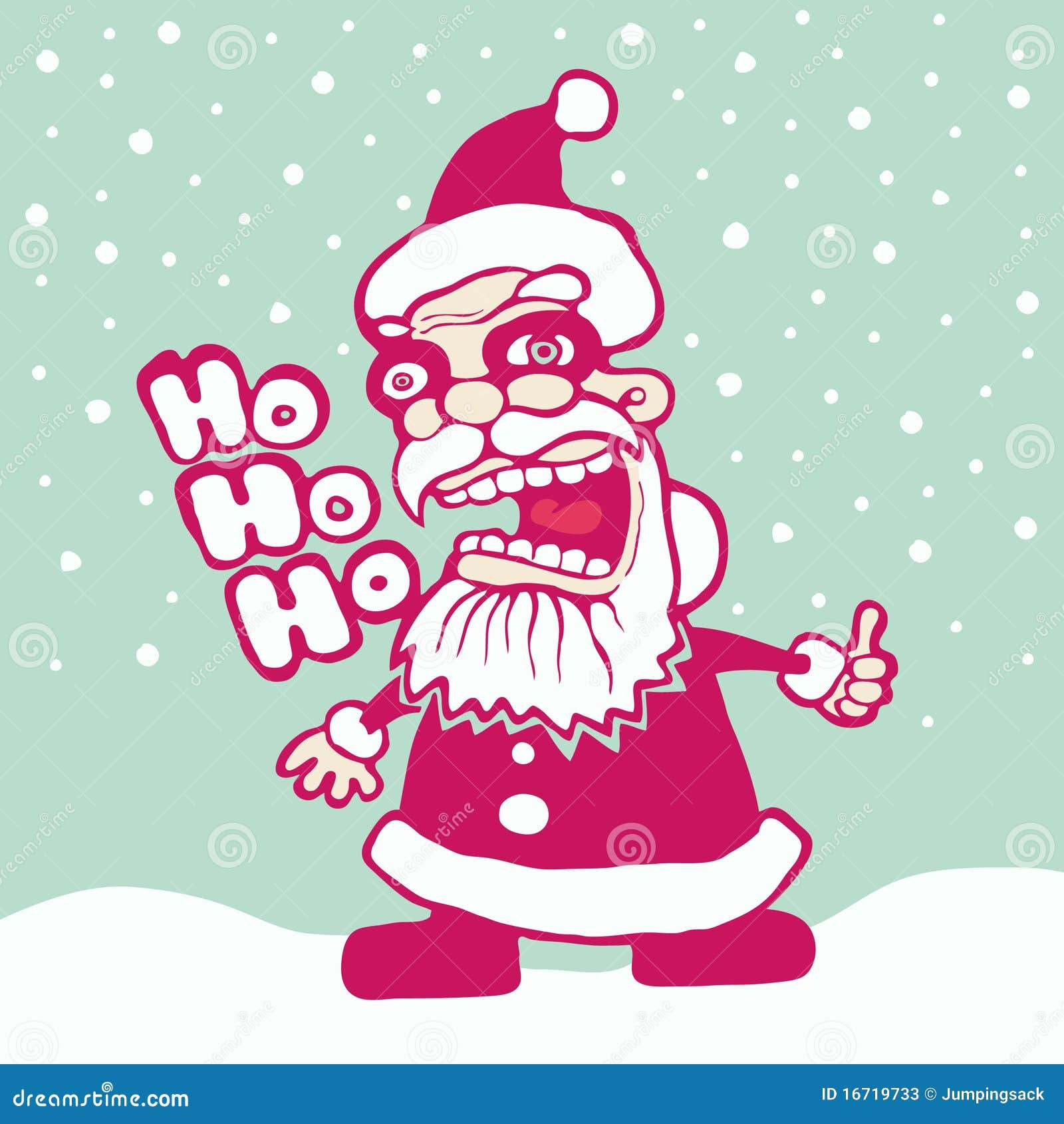 Crazy Santa stock vector. Illustration of claus, celebration - 16719733