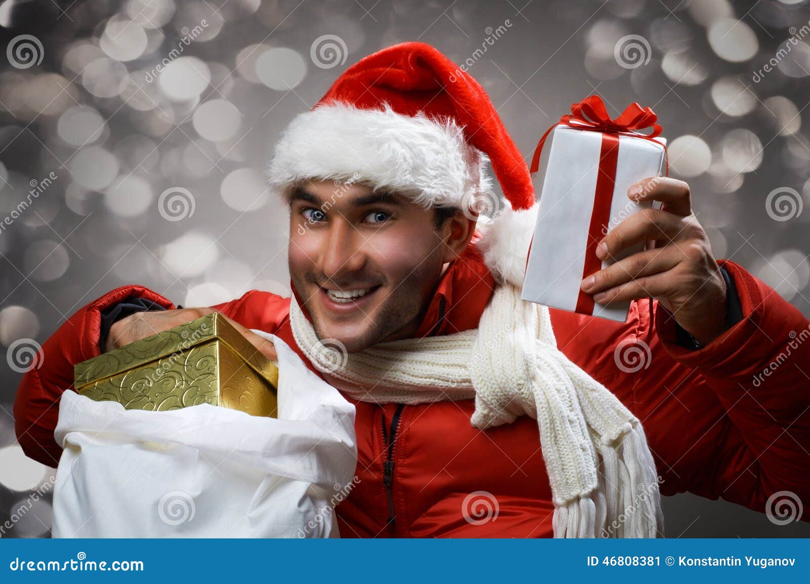 Crazy santa stock image. Image of full, seasonal, december - 46808381