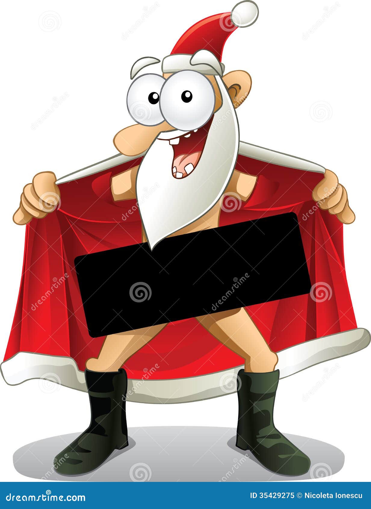 Crazy Santa - Vector Cartoon Stock Illustration - Illustration of claus ...