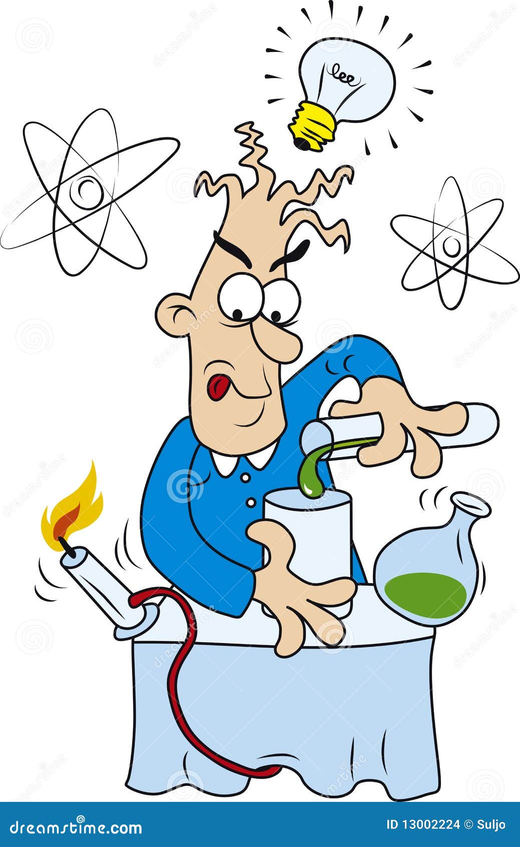 Crazy Scientist Or Mathematician Writing Calculations And Equations ...