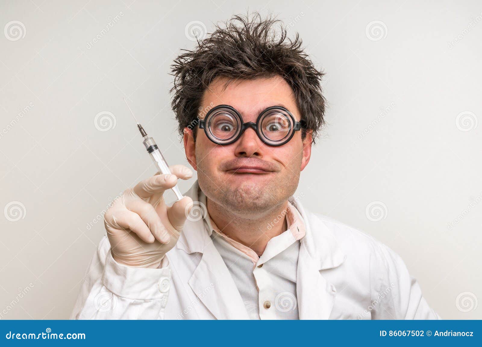 Crazy Scientist Performing Experiments in Laboratory Stock Photo ...
