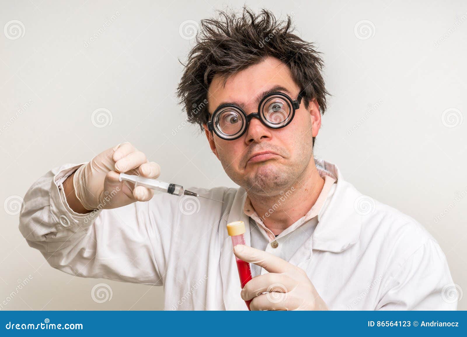 Crazy Scientist Performing Experiments in Laboratory Stock Image ...