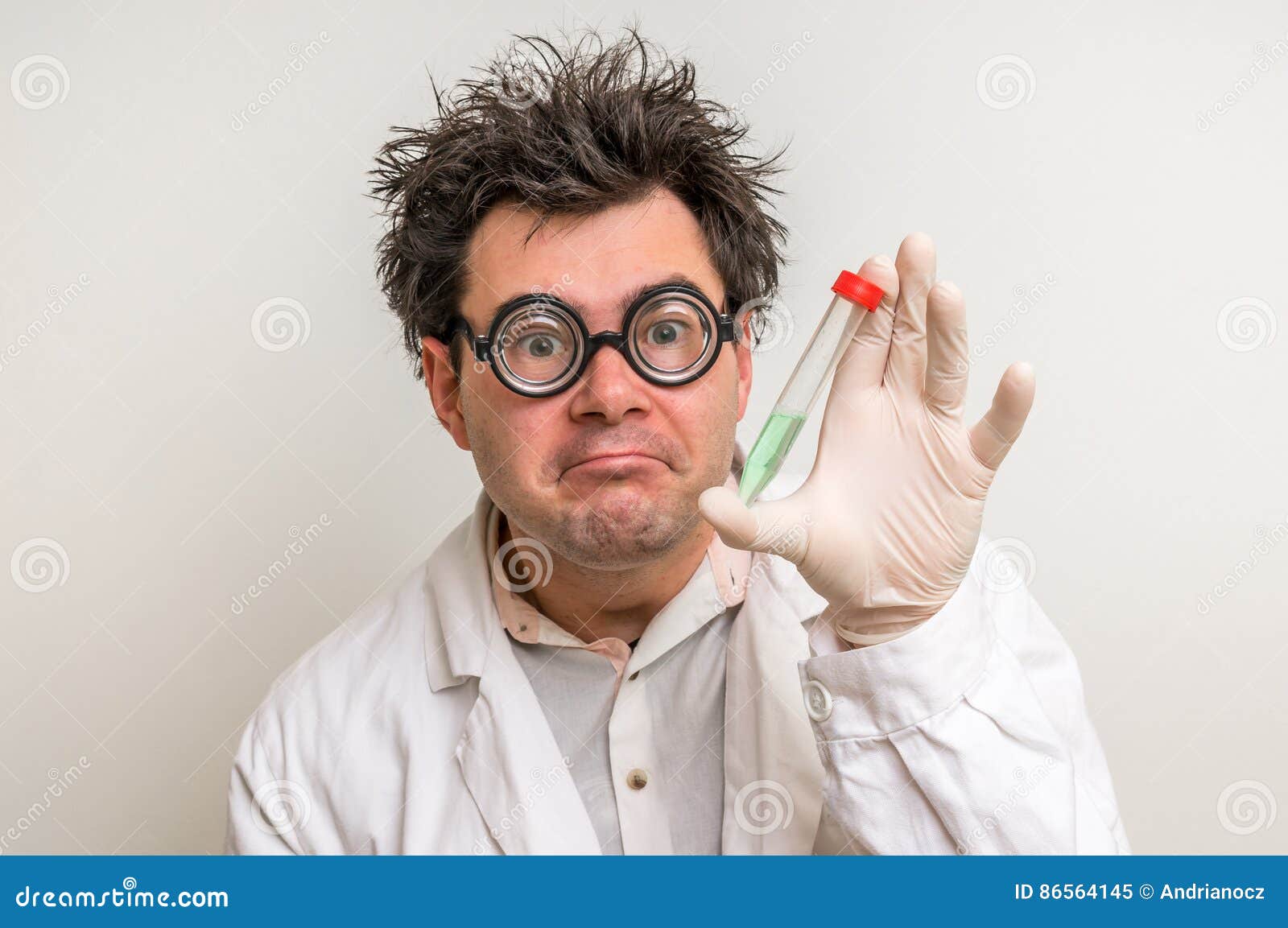 Crazy Scientist Performing Experiments in Laboratory Stock Image ...