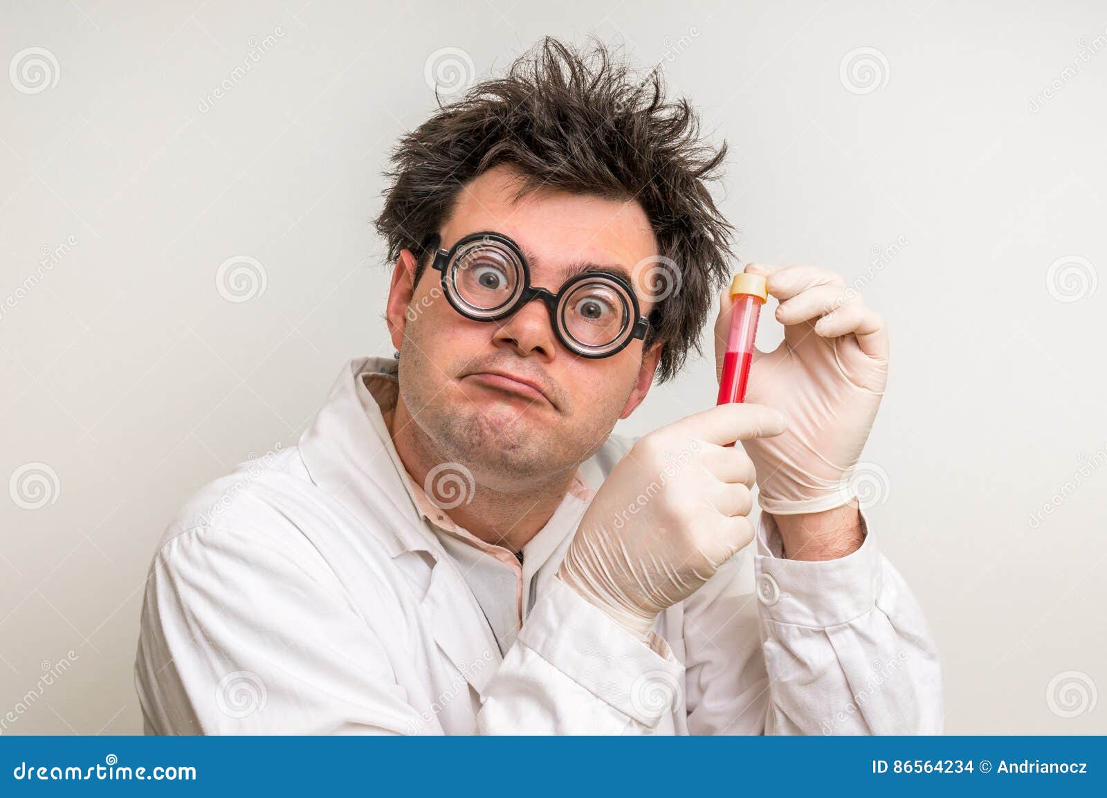 Crazy Scientist Performing Experiments in Laboratory Stock Photo ...
