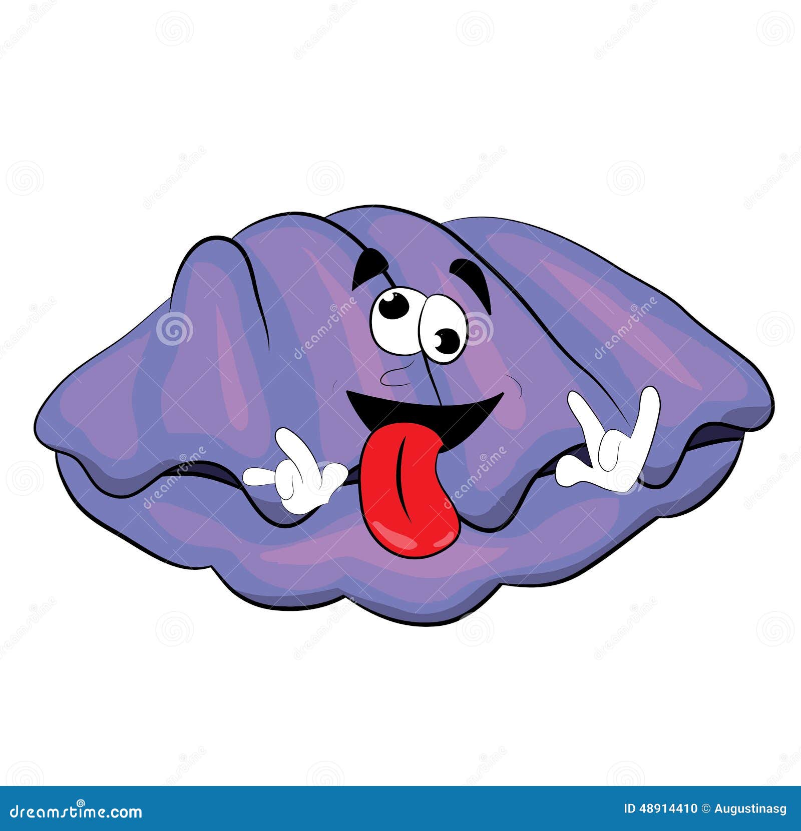 Crazy sea shell cartoon stock illustration. Illustration of symbol ...