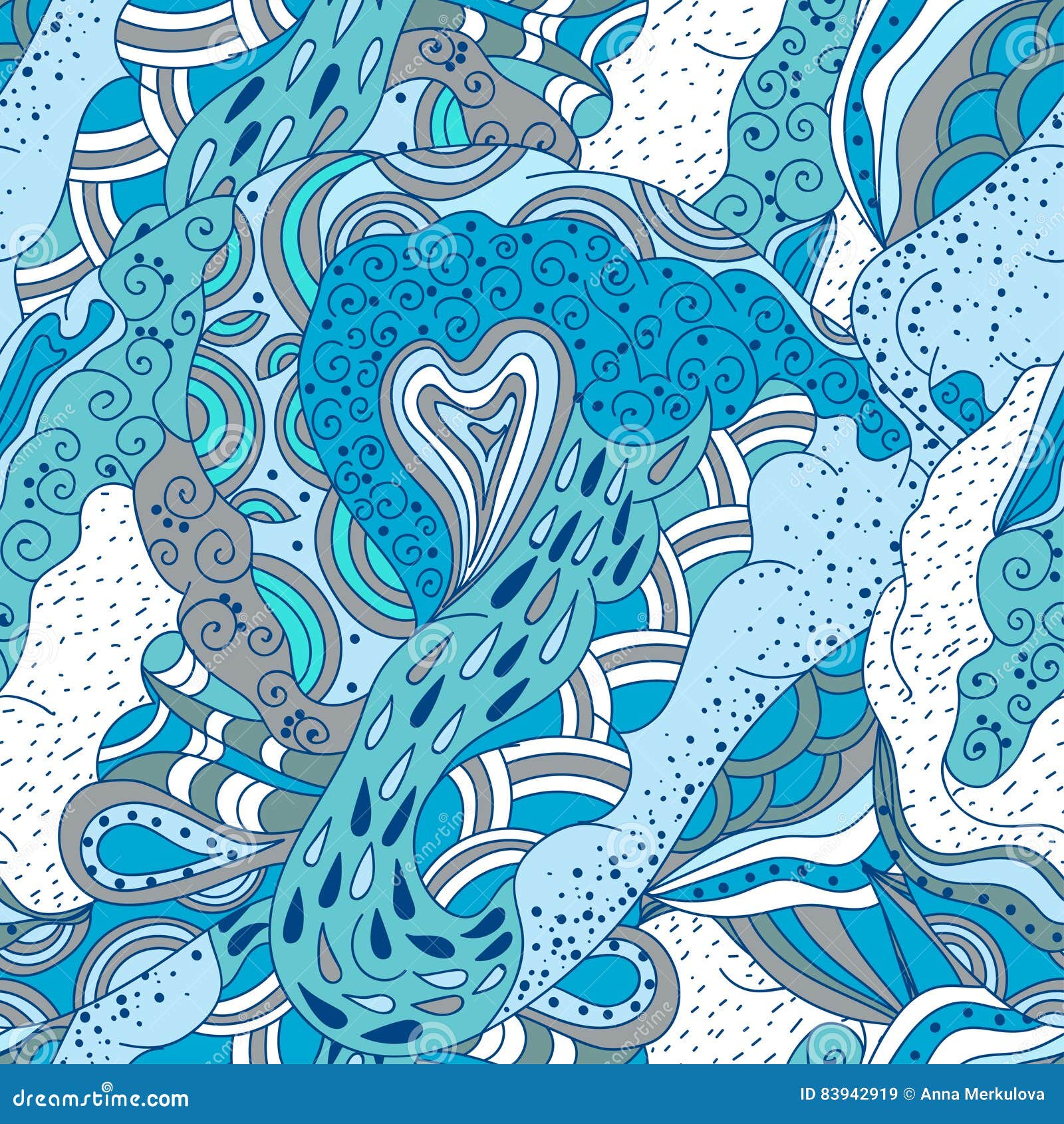 Crazy seamless pattern stock vector. Illustration of doodle - 83942919