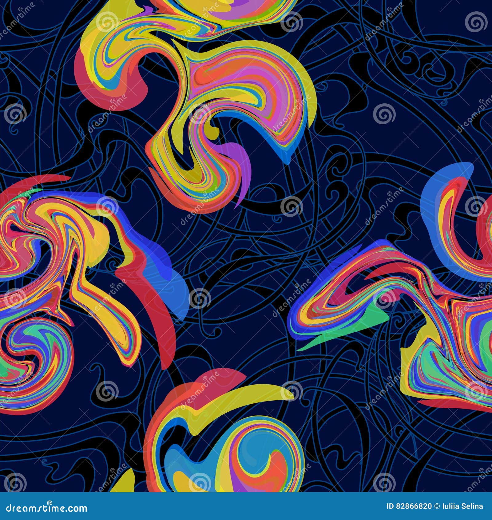 Crazy seamless pattern stock illustration. Illustration of funky - 82866820