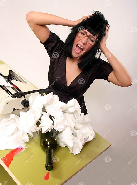 Crazy secretary stock image. Image of desk, brainwashing - 11237441