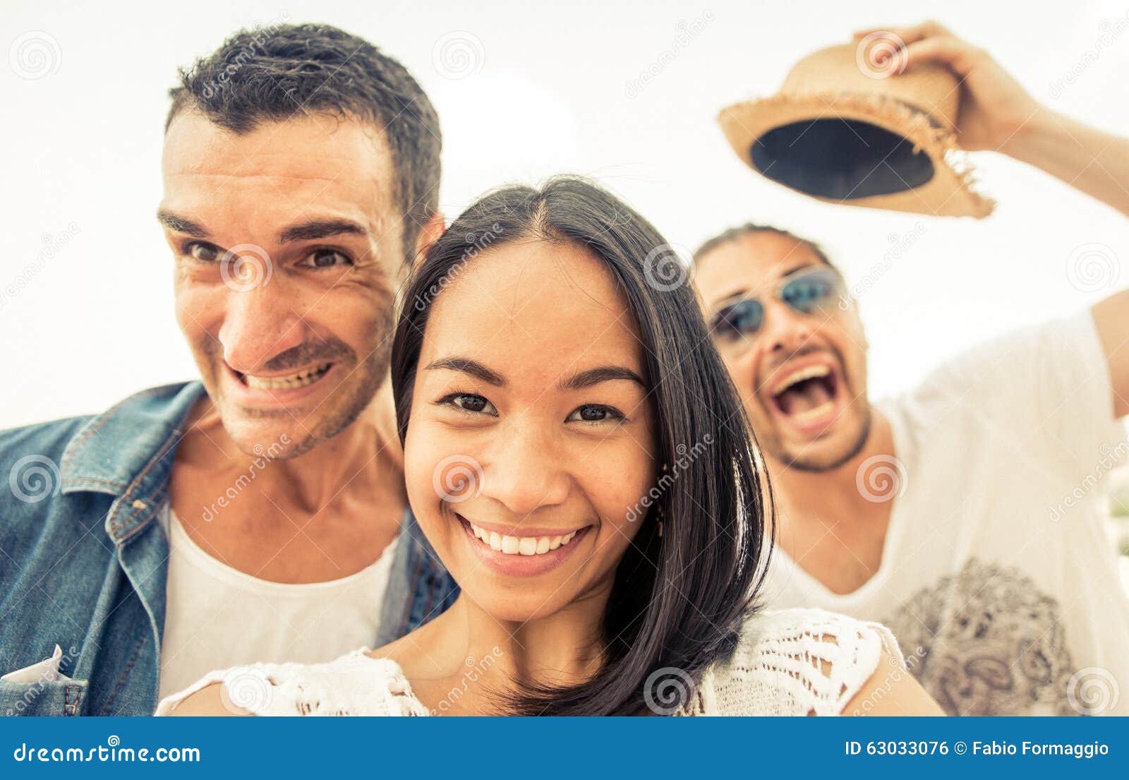 Crazy Selfie with Funny Faces Stock Photo - Image of event, female ...