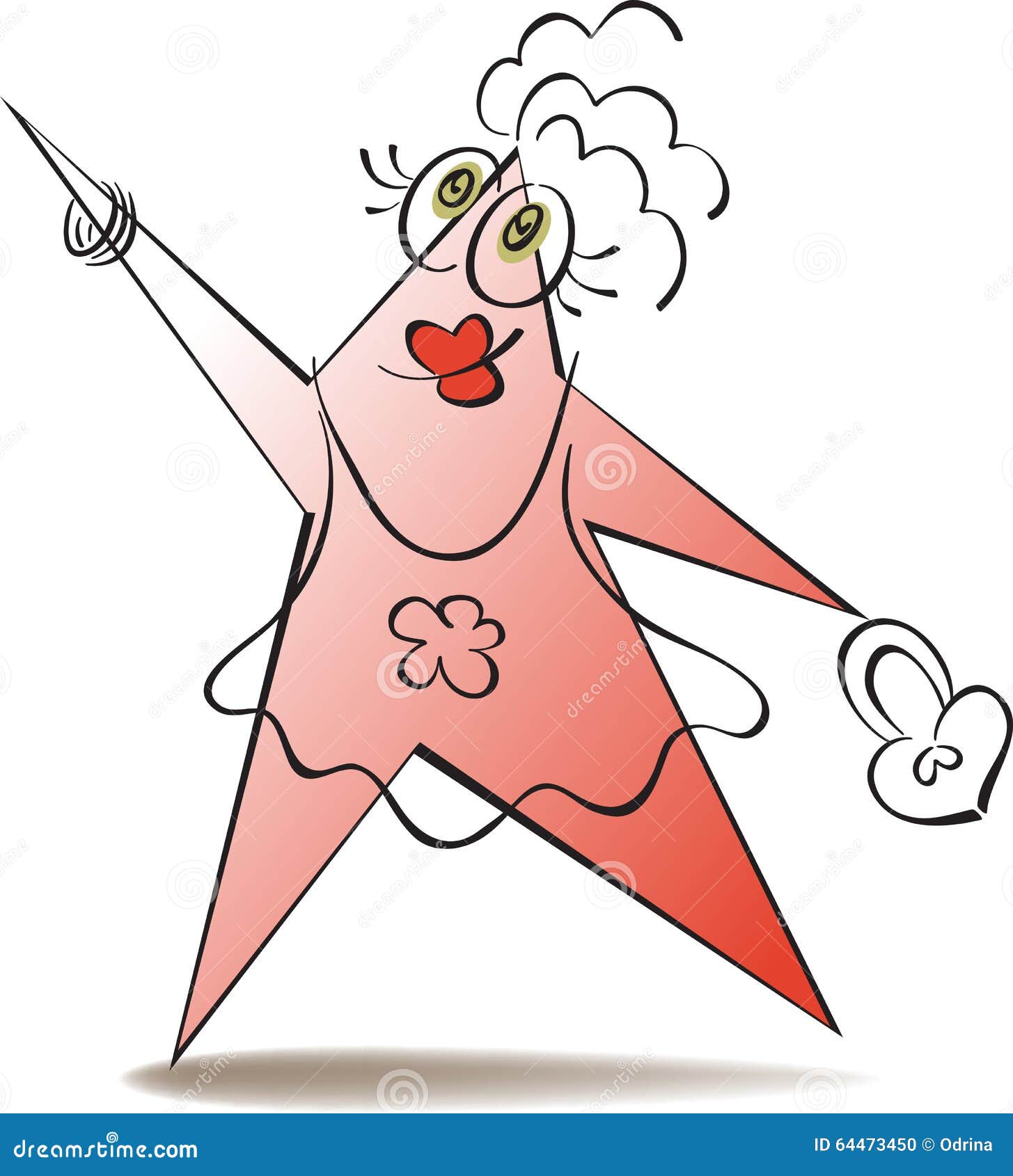 Crazy shape young lady stock vector. Illustration of isolated - 64473450