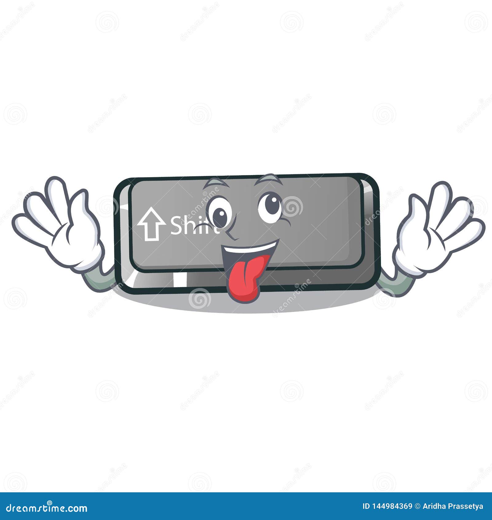 Crazy Shift Button Installed in Cartoon Game Stock Vector ...