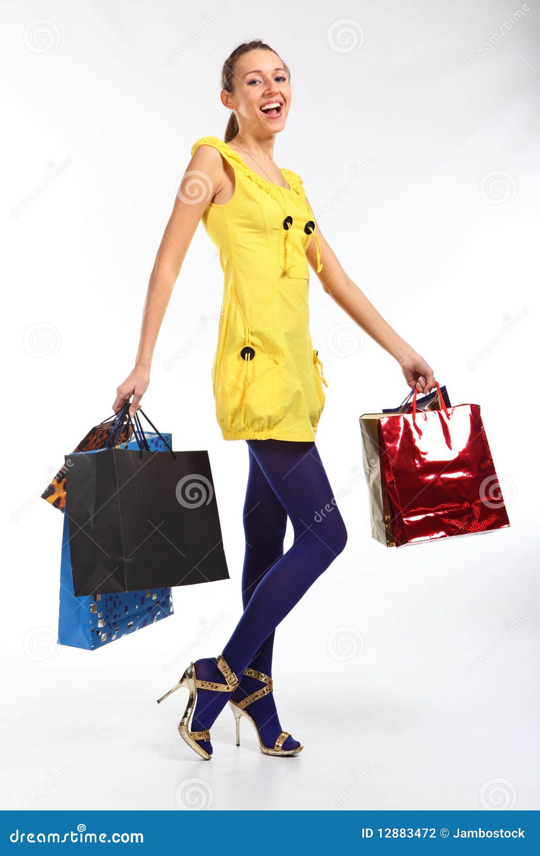 Crazy shopping stock photo. Image of adult, female, casual - 12883472