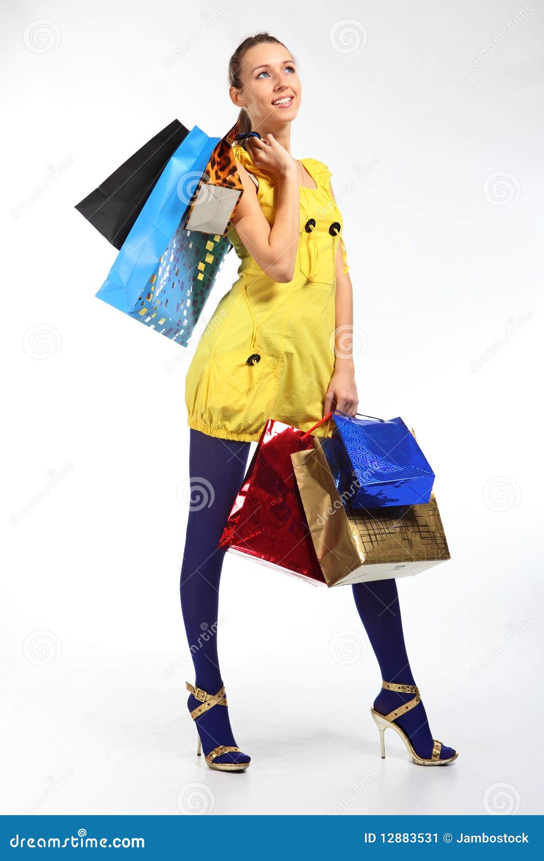 Crazy shopping stock image. Image of pretty, face, glamour - 12883531