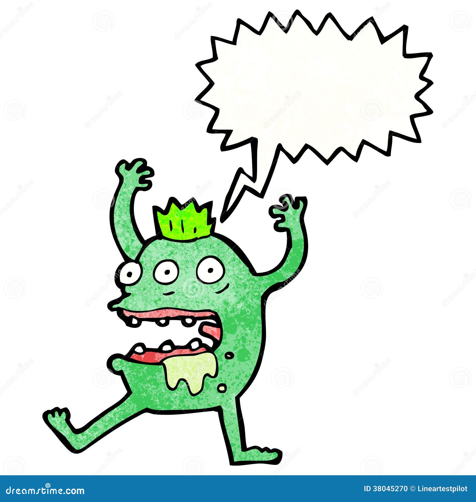 Crazy Shrieking Monster Cartoon Stock Vector - Illustration of speaking ...
