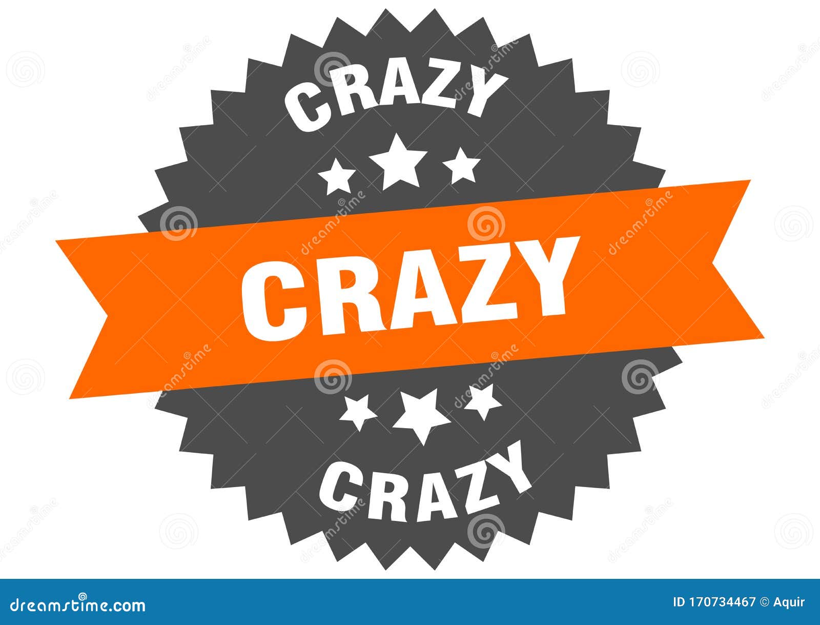 Crazy Sign. Crazy Circular Band Label. Crazy Sticker Stock Vector ...