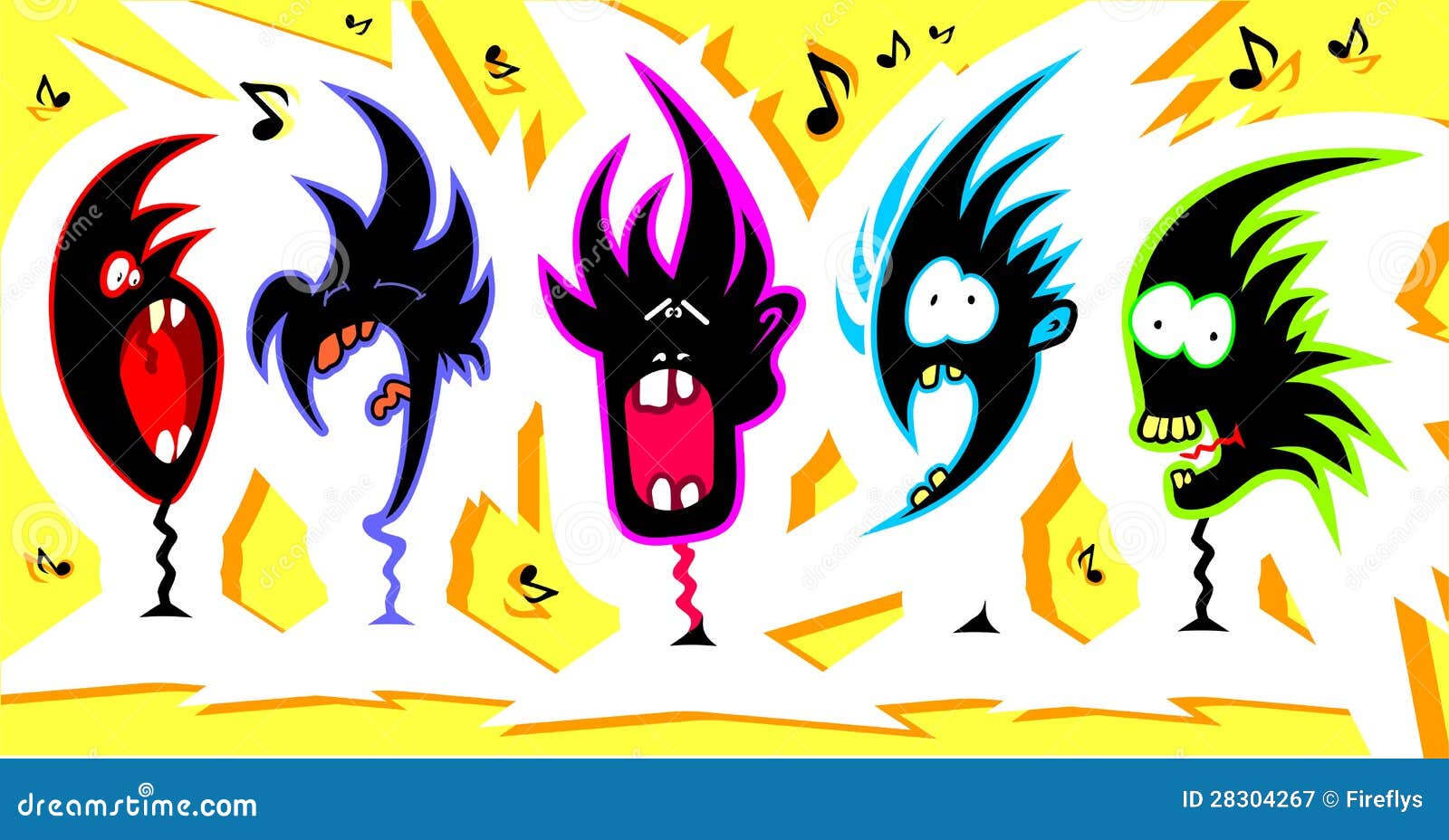 Crazy singers stock vector. Illustration of music, design - 28304267