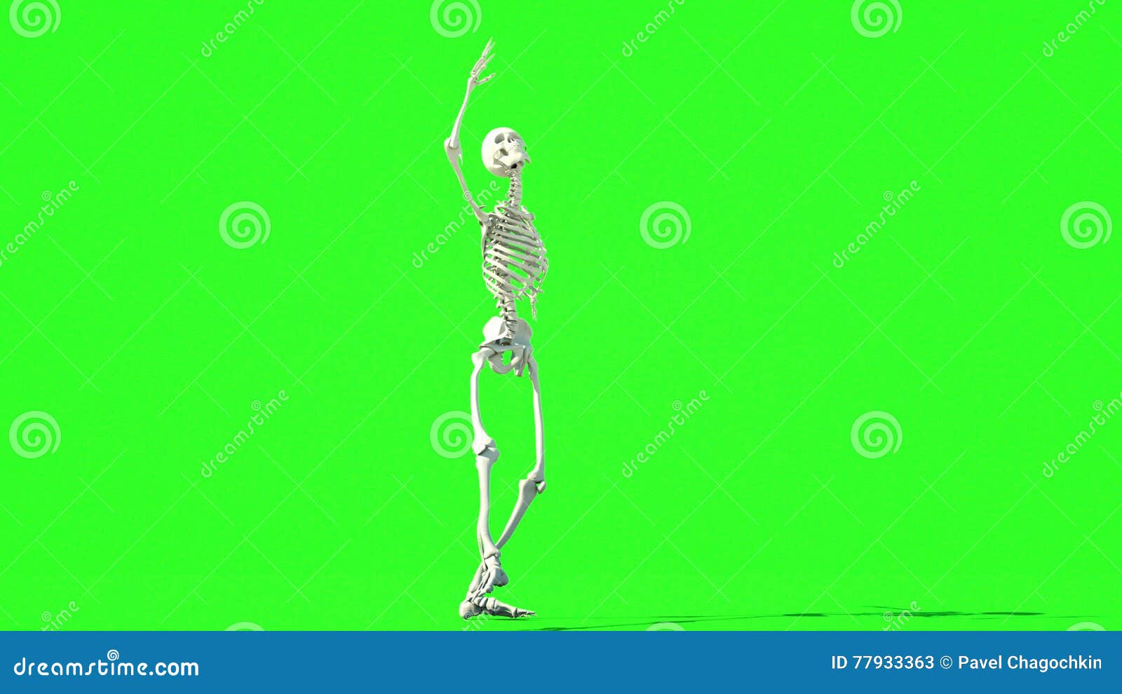 Crazy Skeleton Funny Dancing. GI Render. Green Screen Footage Stock ...
