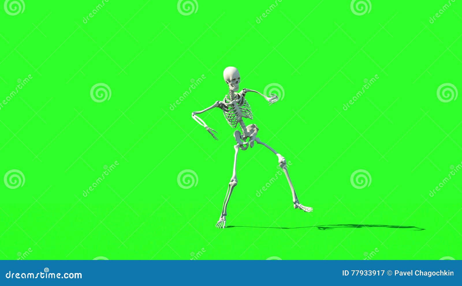 Crazy Skeleton Funny Dancing. GI Render. Green Screen Footage Stock ...