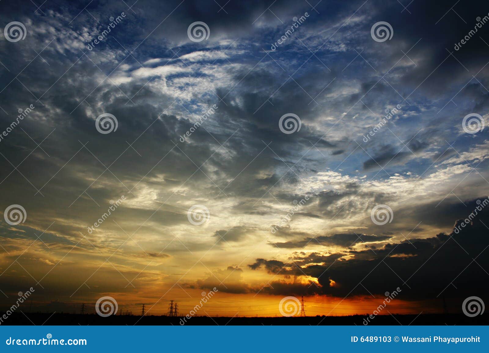 Crazy sky stock image. Image of energy, source, tower - 6489103
