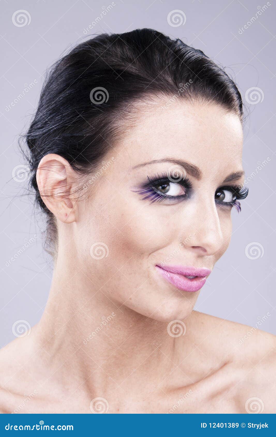 Crazy smile stock image. Image of close, lashes, glamour - 12401389