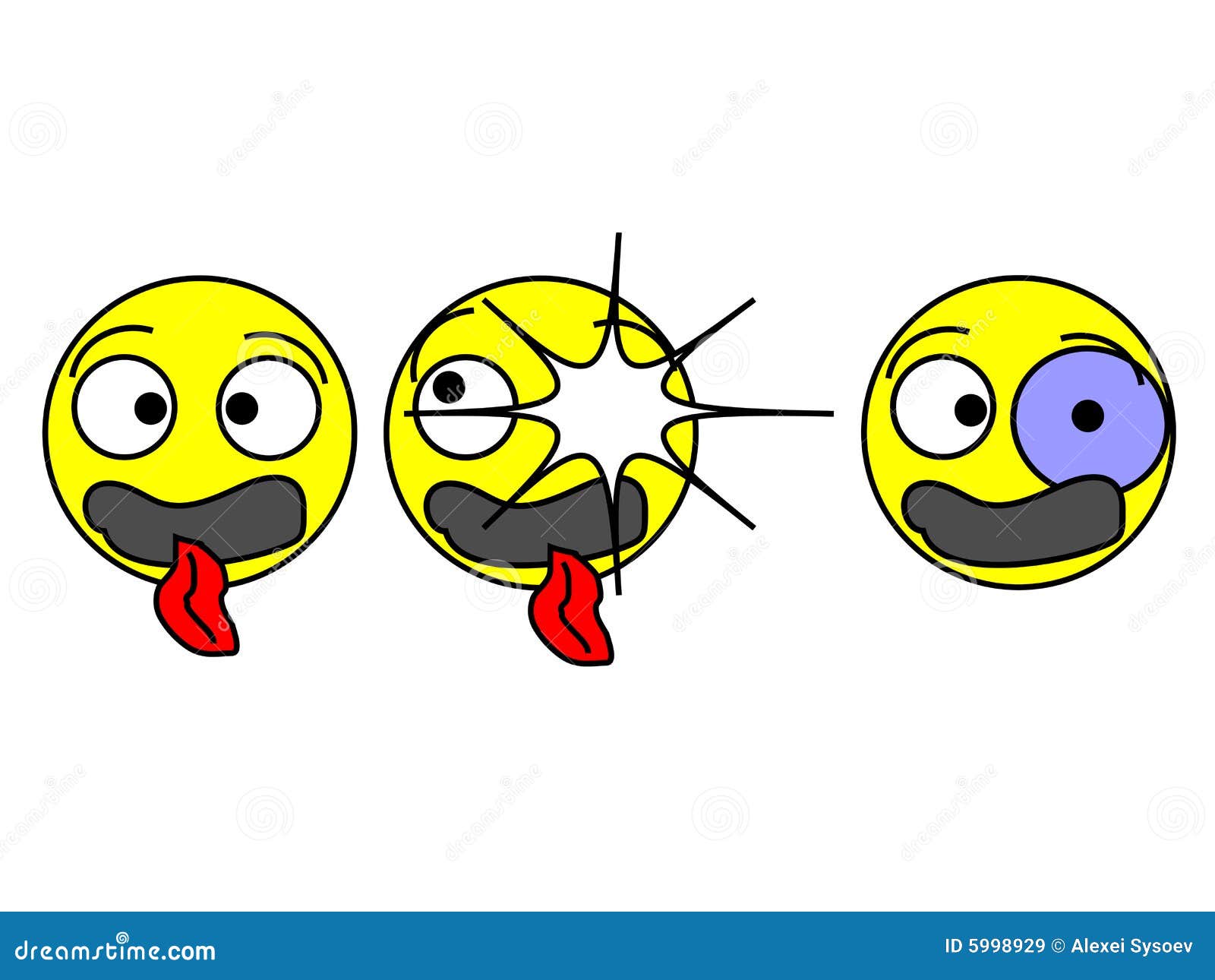 Crazy smiley stock illustration. Illustration of laugh - 5998929