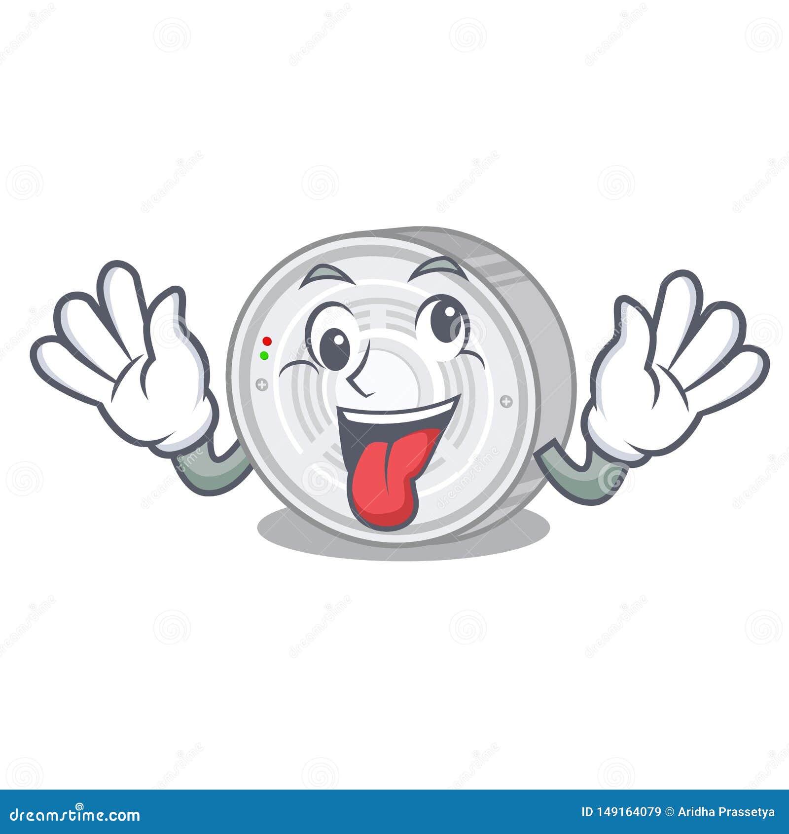 Crazy Smoke Detector Above the Cartoon Table Stock Vector ...