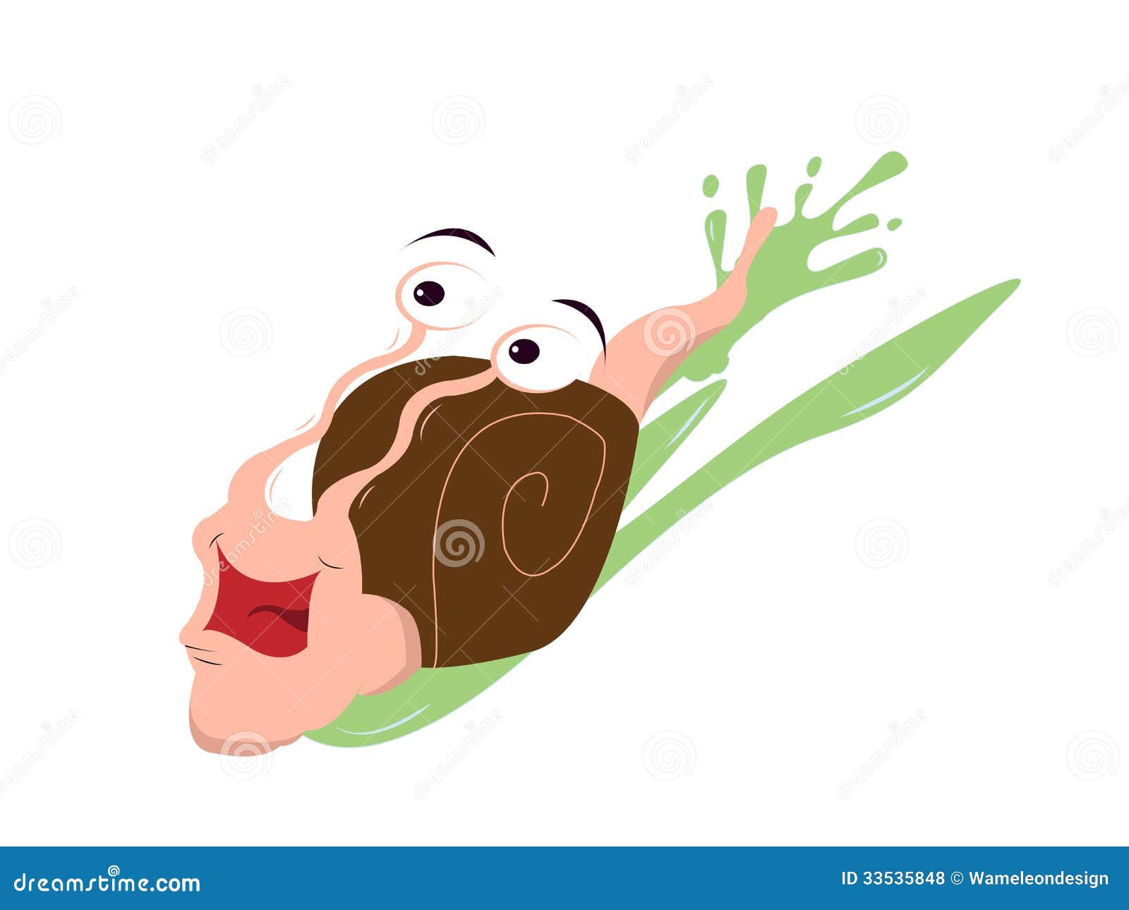Crazy snail stock vector. Illustration of slide, cool - 33535848