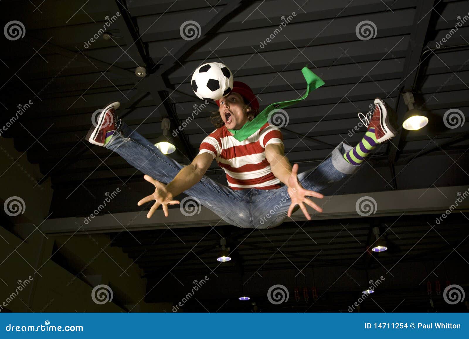 A Crazy Soccer Fan Entertainer Stock Photo - Image of dreaming ...