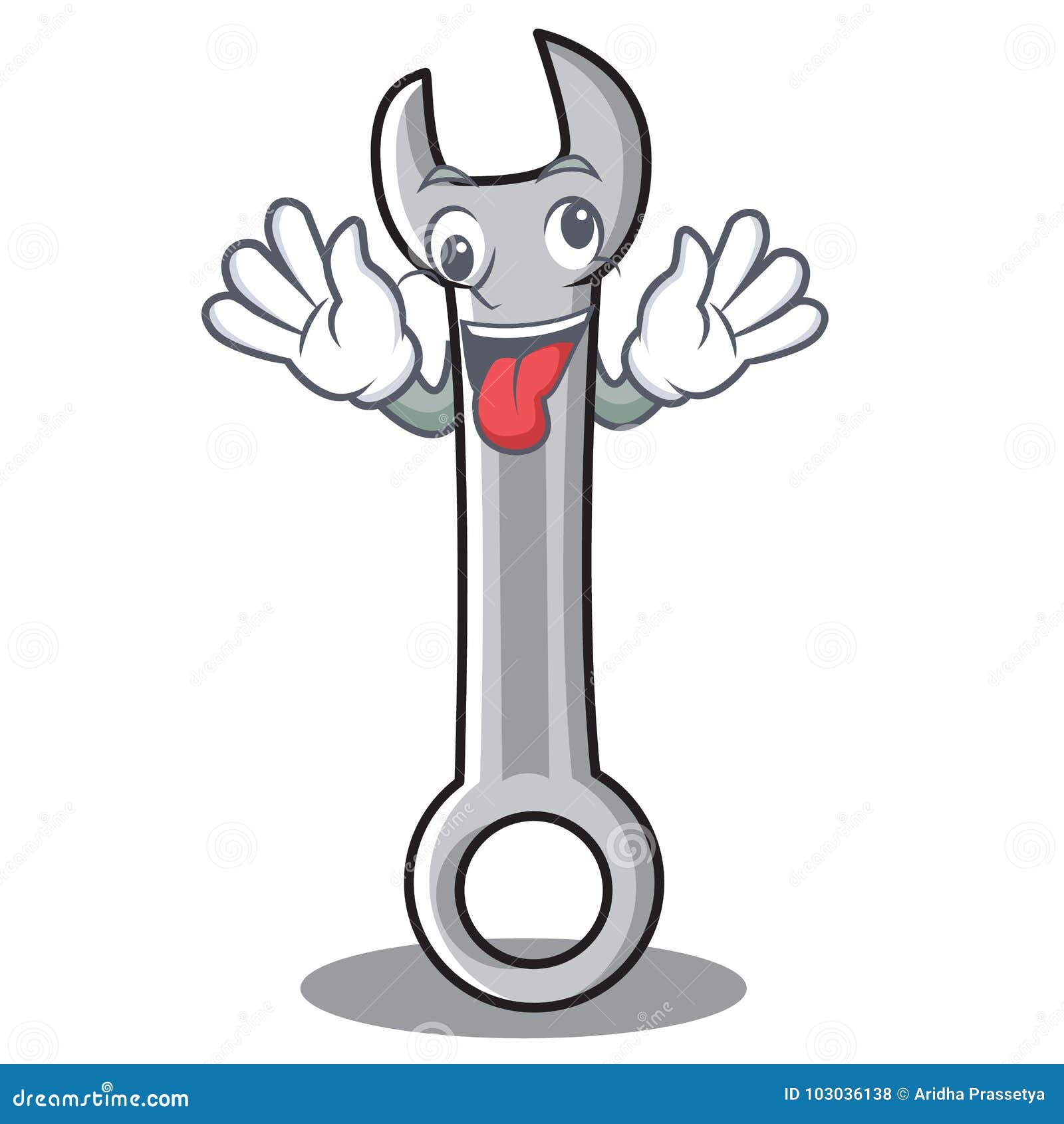Crazy Spanner Character Cartoon Style Stock Vector - Illustration of ...