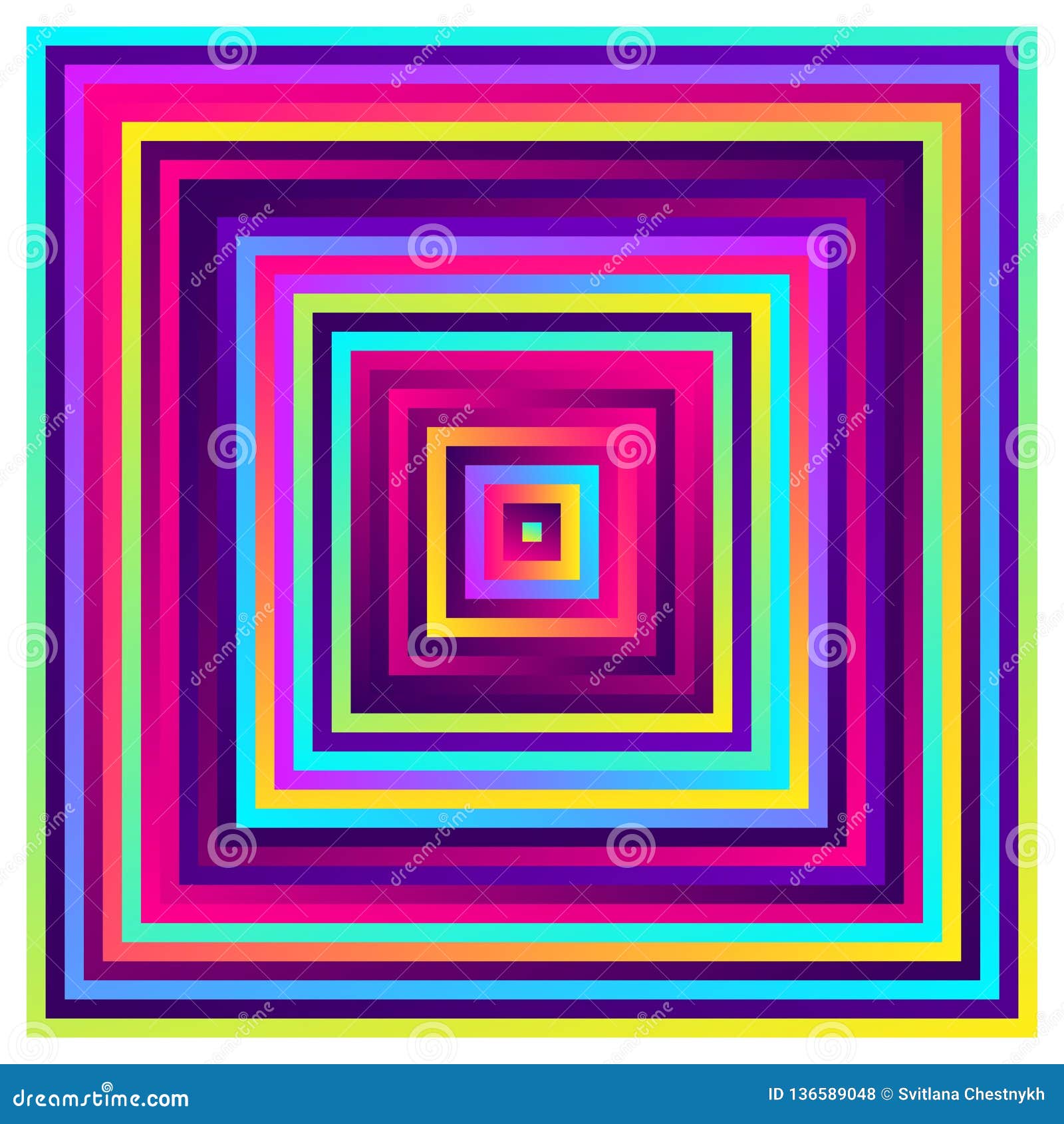 Crazy Squares - Bright Geometric Pattern with Bold Neon Colors Stock ...