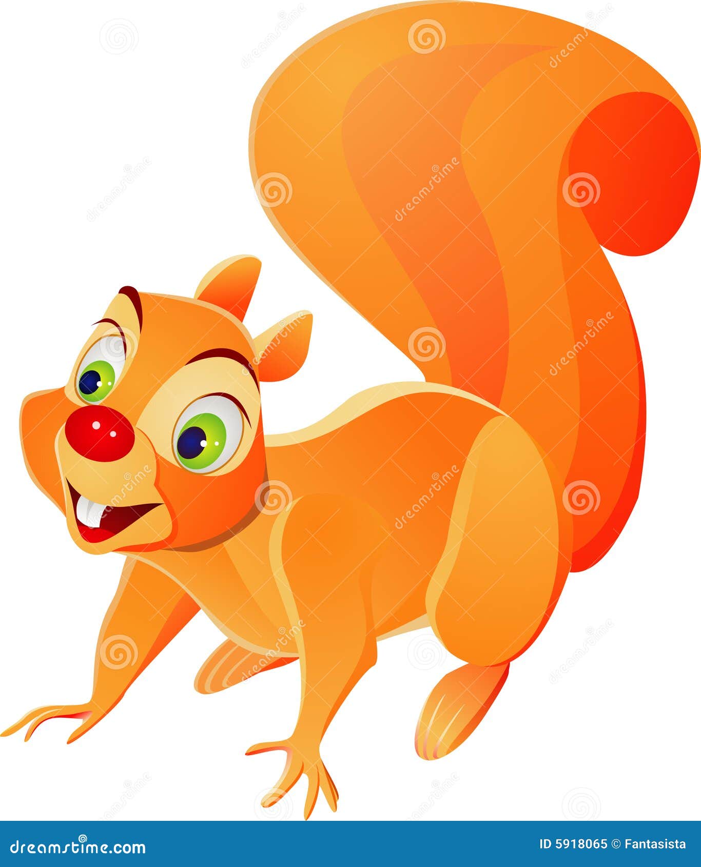 Crazy squirrel stock vector. Illustration of clip, animal - 5918065