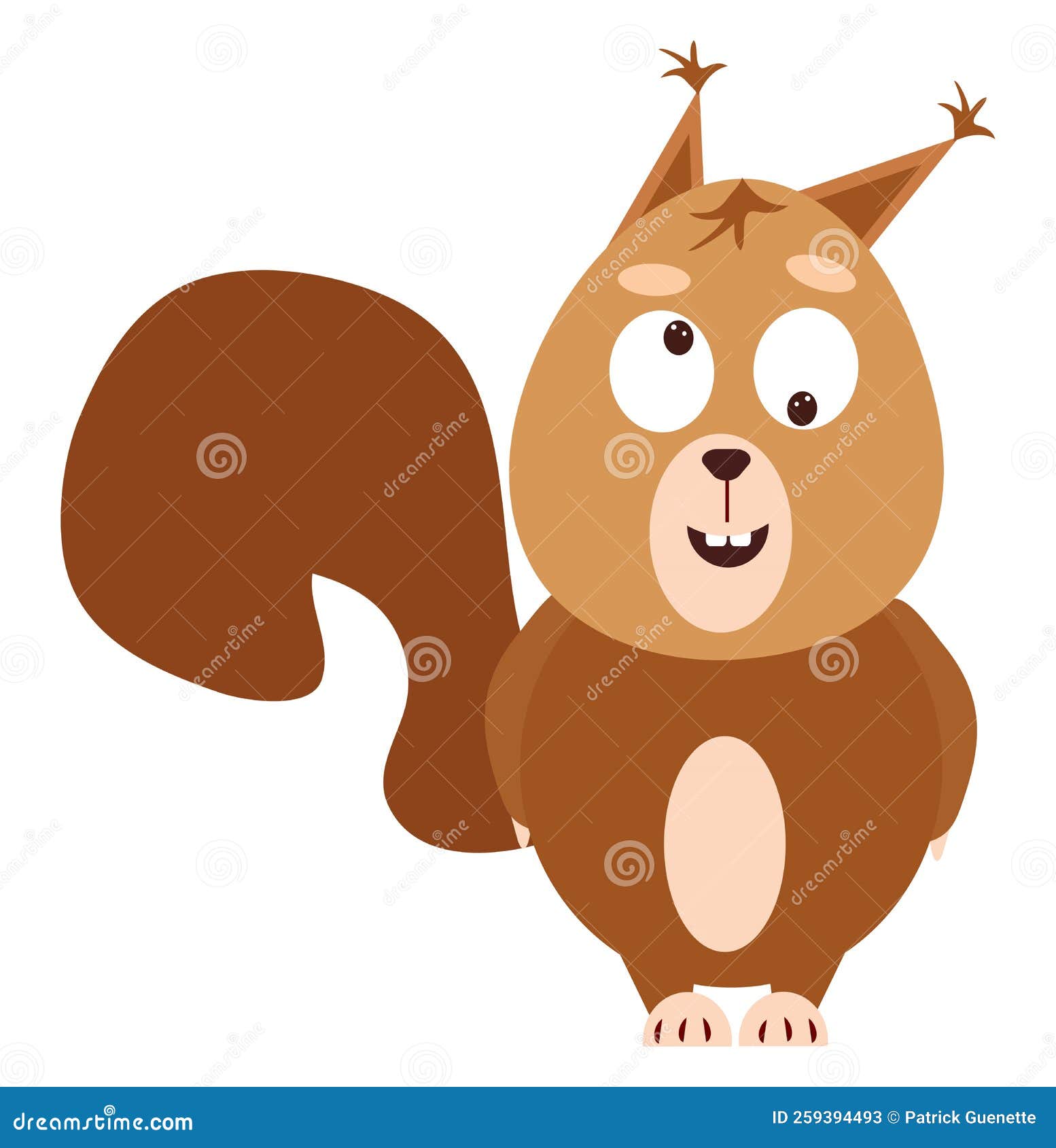 Crazy squirrel, icon stock vector. Illustration of beautiful - 259394493