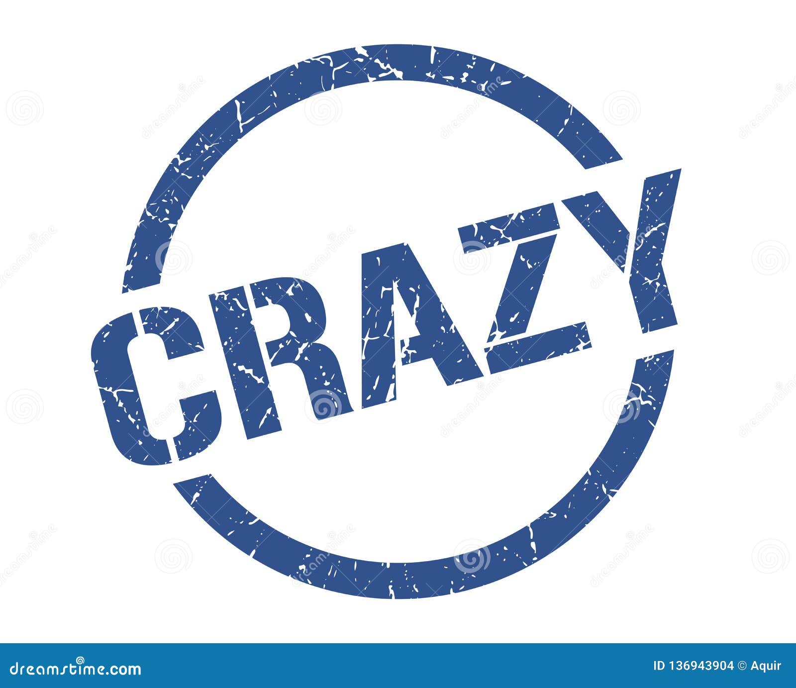 Crazy stamp stock vector. Illustration of seal, rubber - 136943904