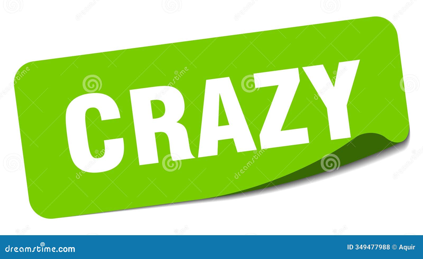 Crazy sticker. crazy label stock vector. Illustration of banner - 349477988
