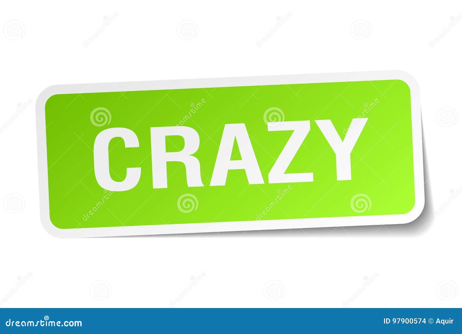 Crazy sticker stock vector. Illustration of template - 97900574