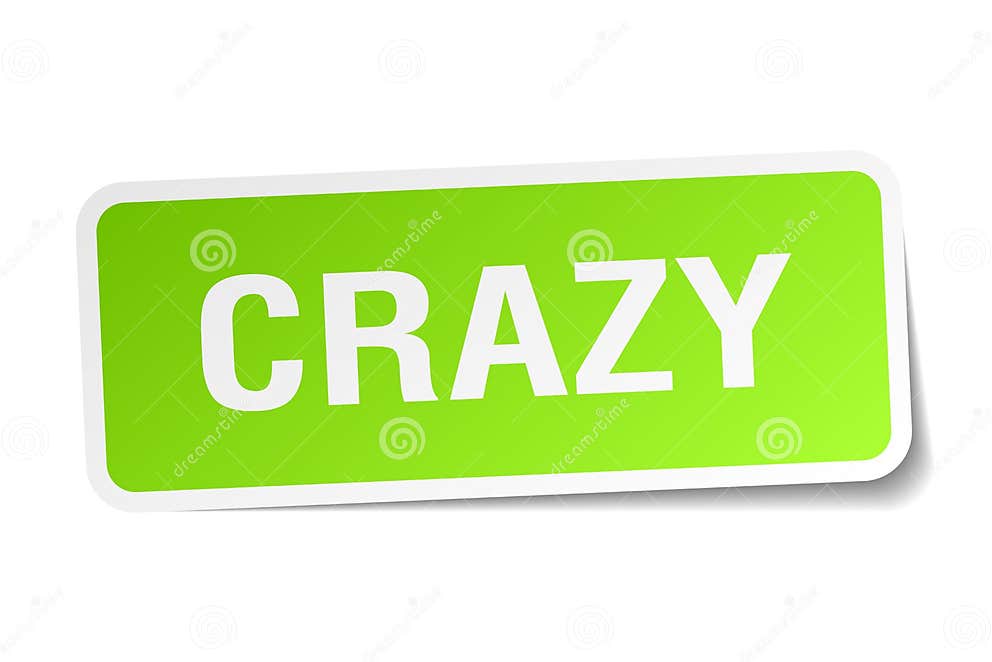 Crazy sticker stock vector. Illustration of template - 97900574
