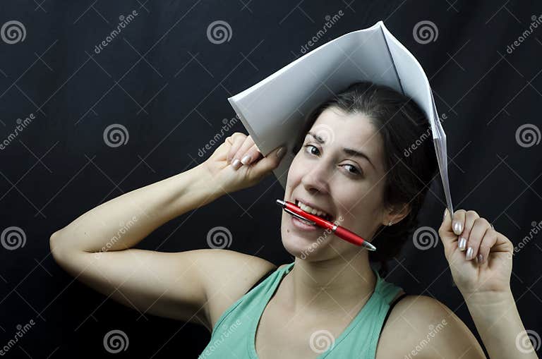 The crazy student stock photo. Image of silly, study - 26952100