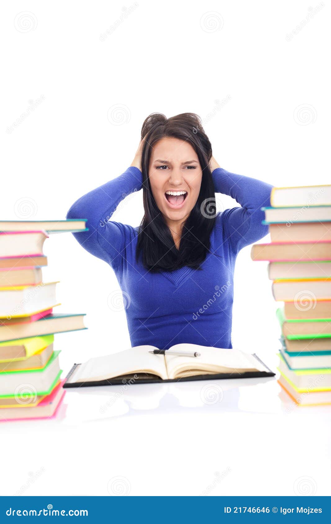 Crazy student girl stock photo. Image of crazy, isolated - 21746646