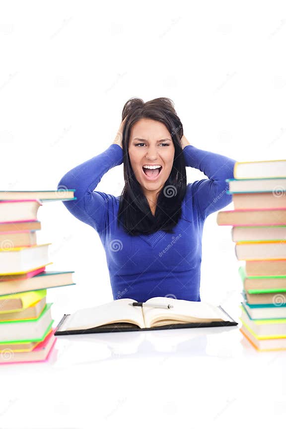 Crazy student girl stock photo. Image of crazy, isolated - 21746646