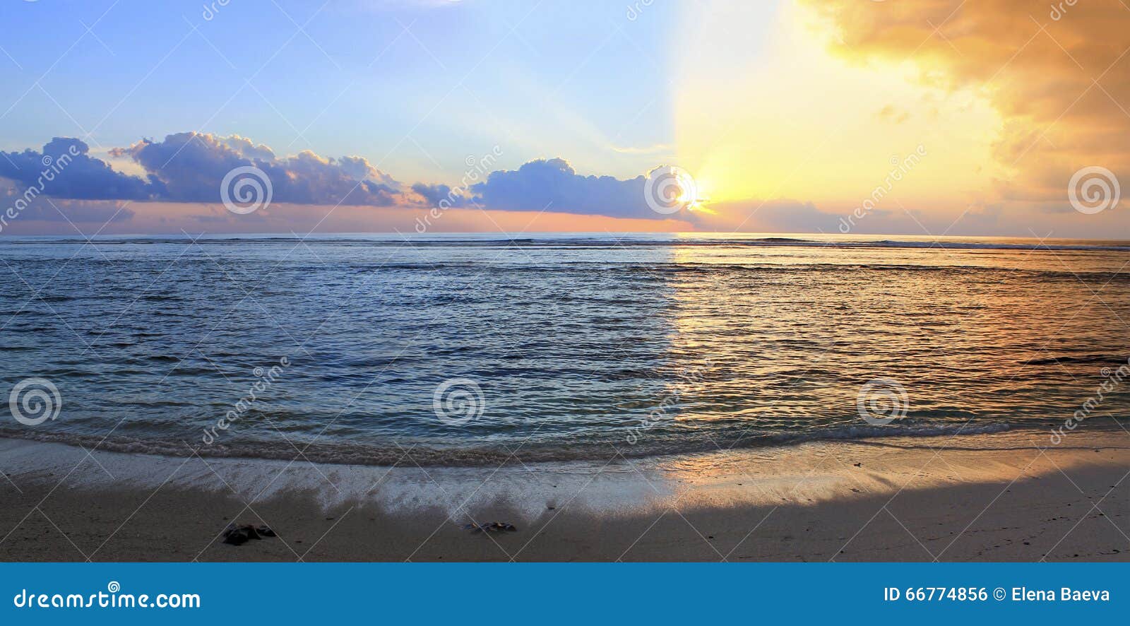 Crazy sunset. stock photo. Image of sunset, lovely, ocean - 66774856