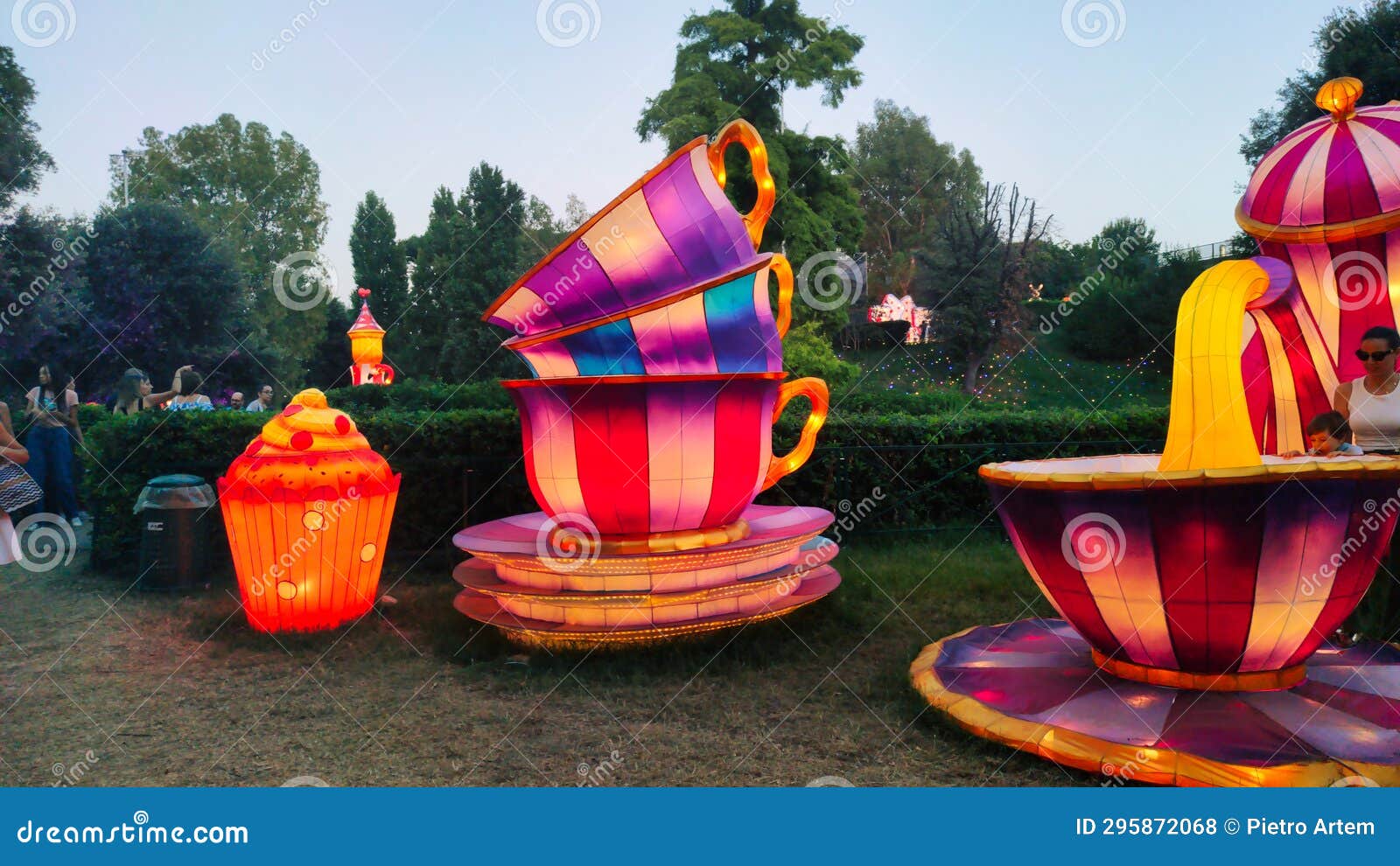 Crazy Tea. Party Giant Mugs of Plates Stock Photo - Image of healthy ...