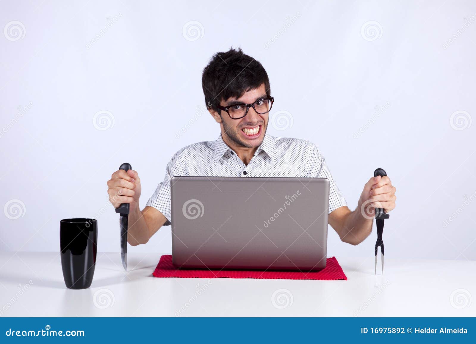 Crazy about technology stock photo. Image of crazy, addiction - 16975892