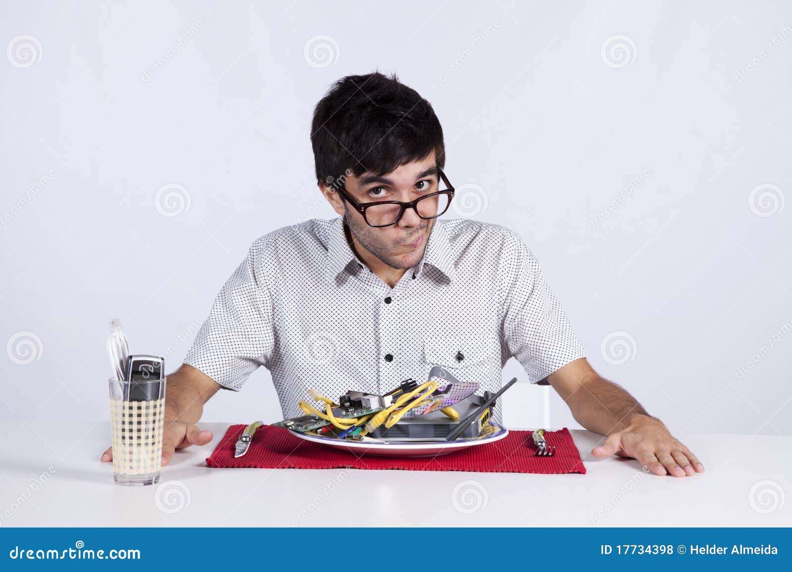 Crazy about technology stock photo. Image of electronic - 17734398