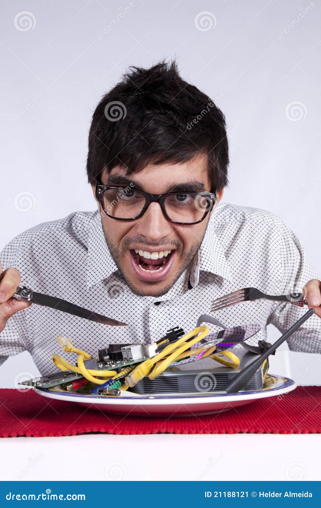 Crazy about technology stock image. Image of bizarre - 21188121