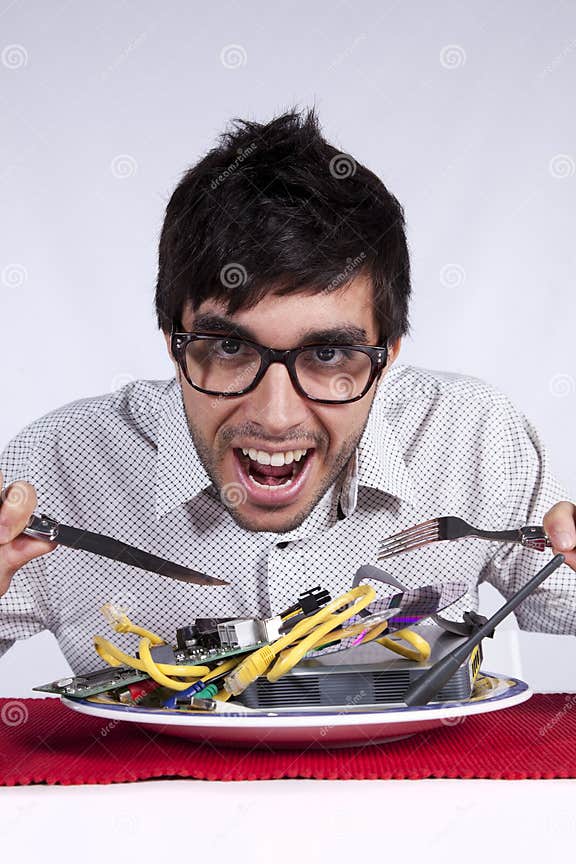Crazy about technology stock image. Image of bizarre - 21188121